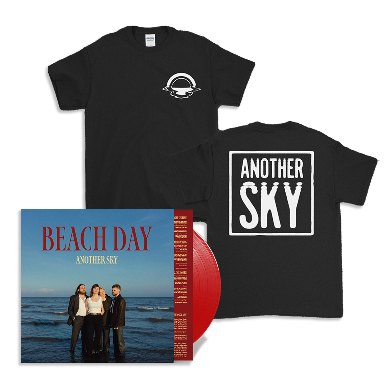 Beach Day: Signed Red LP + T-Shirt - Another Sky